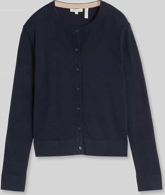 Tom Tailor Regular Fit Strickjacke aus Baumwoll-Mix mit Seiden-Anteil