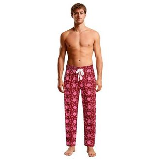 Generic Pantalon de pyjama pour homme - Coupe ample - Pantalon de pyjama en flanelle - V&ecirc;tement de nuit - Jambes droites - Pantalon de pyjama - V&ecirc;tement de d&eacute;