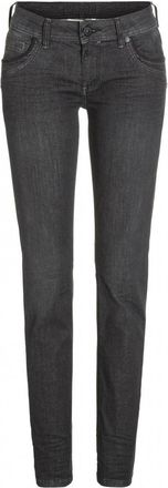 Timezone Damen Slim Tahila Super Stretch Straight Jeans,Schwarz (Black Vintage Wash 9019), W26/L32