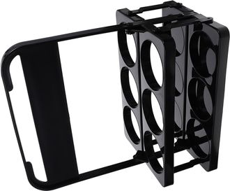 NUOBESTY Klappbarer Bierkorb aus schwarzem Kunststoff mit Tragegriff Vielseitiger Flaschenhalter für Bier und Weinflaschen Tragbar für Zuhause und Party