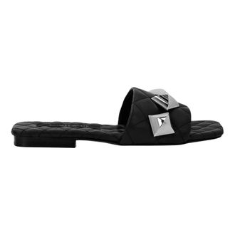 Philipp Plein Matelass&egrave; Sandalen Flache Nieten - - Shoes - Damen - Schwarzk - 36 EU