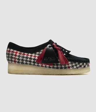 Clarks Mocassins Wallabee Black Tweedcombi