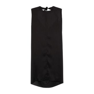 Maison Margiela Schwarzes Seidenbauchkleid mit Rollkragen - - Dresses - Damen - Schwarzk - L