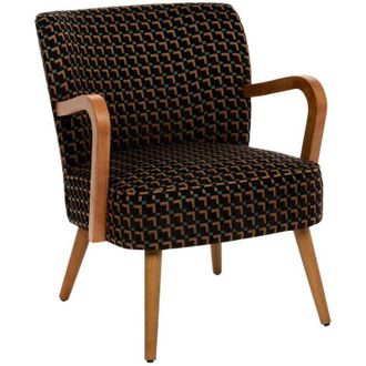 Atmosphera Sessel Chiara schwarz Chenille-Stoff - Atmosphera cr&eacute;ateur dint&eacute;rieur
