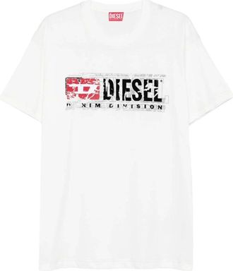 Diesel Homme, Tops, Blanc, Taille: M T-norm-t6 T-shirt
