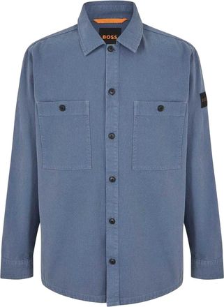 HUGO BOSS Locky Hemdjacke f&uuml;r Herren, &Uuml;bergro&szlig; (Blau)