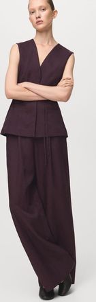 Mango Gilet costume naud bordeaux - Femme - S - MANGO