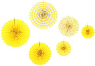 Cabilock 6 St&uuml;ck F&auml;cherblume aus Papier Zubeh&ouml;r Rosa bunt Verkaufsstand Falten Party Papierf&auml;cher- Papierf&auml;cher-Anh&auml;nger h&auml;ngender Papierf&auml;cher Hochzeitsf&auml;cher