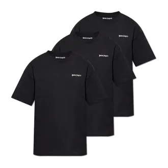 Palm Angels Homme, Tops, Noir, Taille: M Lot de trois T-shirts avec logo