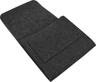 Lurrose Filz Betttasche Hängend Bedside Organizer mit Verstärkter Naht Multifunktionale Aufbewahrungstasche für Bett Sofa Schlafzimmer und Wohnheim Dunkelgrau