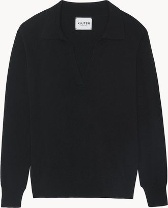 Kujten Polo cachemire femme manches longues - Polo Maggy