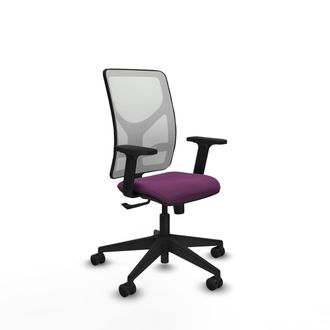 Piqueras y Crespo Stuhl Home Office mit 2D-Armlehnen, h&ouml;henverstellbare Lendenwirbelst&uuml;tze, ausgestattet mit 3 Positionen und Schneideschaum, mit Rollen von 65 mm, Nylo