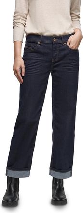 Street One Damen 3717047 Rinsed Straight Leg Jeans, Rinse Blue Washed, 27W x 28L