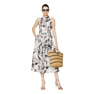 Access Fashion Access Fashion, Femme, Robes, Multicolore, Taille: 40 FR Longue Robe Chemise &Eacute;vas&eacute;e