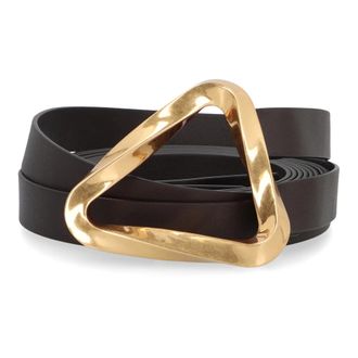 Bottega Veneta Doppelter Riemen Lederg&uuml;rtel - - Accessories - Damen - Braun - L