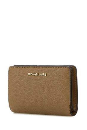 Michael Kors Womens Cappuccino Leather Wallet Husk Portafogli