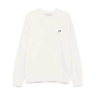 Golden Goose Homme, Sweatshirts et sweats &agrave; capuche, Blanc, Taille: XL Pull Blanc en Soie & Nylon