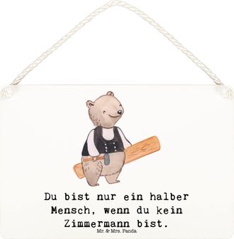 Mr. & Mrs. Panda Schild Zimmermann Herz DIN A6 - Geschenk, Holztafel, holzbild, wandtafel, kleine aufmerksamkeit, Wandbild Holz