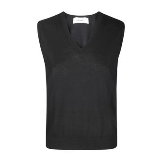 Lisa Yang Haut Lauri avec &eacute;charpe - Femme - Pulls - Noir - Taille: 38 FR