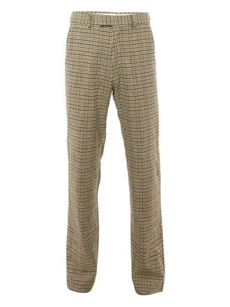 Gucci Karierte Straight-Leg-Hose - Braun