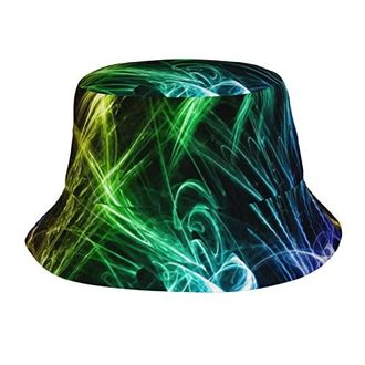 Generic Mode Chapeau de Soleil Éclaboussures néon phosphorescentes Chapeaux de Seau Funky Bobs Femme pour pêche activités Adultes