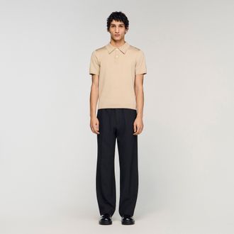 Sandro Polo en maille &agrave; manches courtes