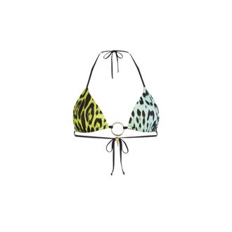 Roberto Cavalli Jaguar-Print Bikini-Oberteil - - Swimwear - Damen - Gr&uuml;n - M