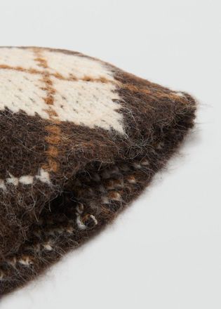 Mango Rautenmuster-Gorro braun - Damen - Einheitsgröße - MANGO