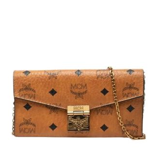 MCM Pre-owned Wallet on Chain - - Pre-owned - Damen - Braun - ONE SIZE