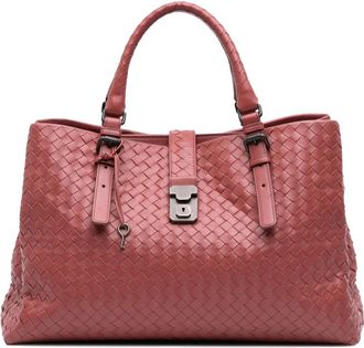 Bottega Veneta Shopper - Medium Nappa Intrecciato Roma Tote - Gr. unisize - in Rot - für Damen