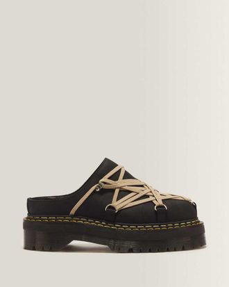 Dr. Martens Leder Rick Owens Megalace Mules in Schwarz, Gr&ouml;&szlig;e: 36