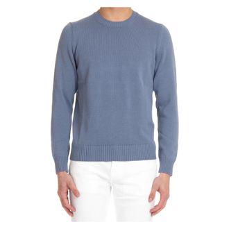 Drumohr Round-Neck Strickwaren - - Knitwear - Herren - Blau - 2XL