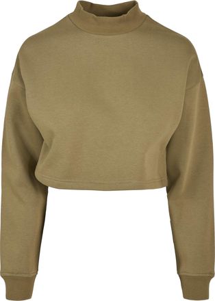 Urban Classics Damen Sweatshirt Ladies Cropped Oversized Sweat High Neck Crew tiniolive 3XL