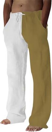 Generic Pantalon Jogging Homme Coton Pantalons de Sport D&eacute;contract&eacute; Pantalon Homme Casual Impression 3D Digital Large Color Block L&eacute;ger &Eacute;t&eacute; Streetwear Mode Co