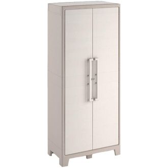 Dmora Armoire Ext&eacute;rieure Grimsby, Meuble de Jardin 8 &Eacute;tag&egrave;res, Imperm&eacute;able Made in Italie, 44x80x182h cm Marron Sable