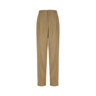Saint Laurent Slim-fit Hose aus Wolle und Mohair - - Trousers - Herren - Beige - L