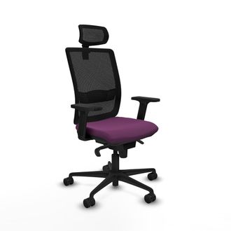 Piqueras y Crespo Schreibtischstuhl, h&ouml;henverstellbare Armlehnen, h&ouml;henverstellbare Lendenwirbelst&uuml;tze und Kopfteil, h&ouml;henverstellbar und neigbar. Ausgestattet mit 5 Po