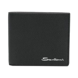 Santoni Portemonnaie aus gewalktem Leder - - Accessories - Herren - Schwarzk - ONE SIZE