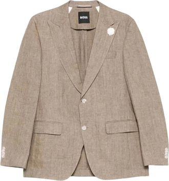 HUGO BOSS Homme, Vestes, Beige, Taille: 3XL C-Huge-Peak-252 Blazer Coupe Ajust&eacute;e