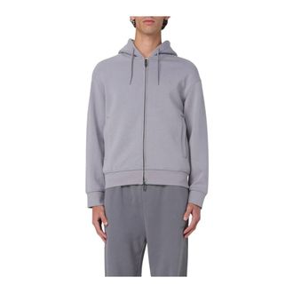 Emporio Armani Homme, Sweatshirts et sweats à capuche, Gris, Taille: S Sweat à capuche ZipUp Bleu