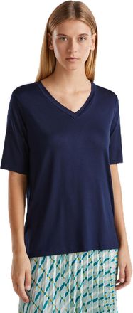 Benetton T-Shirt, blau, Large