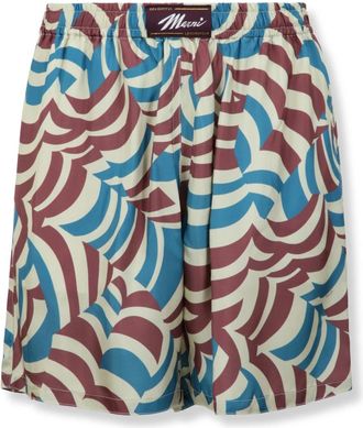 Marni Homme, Shorts, Multicolore, Taille: M Bermuda en twill de viscose