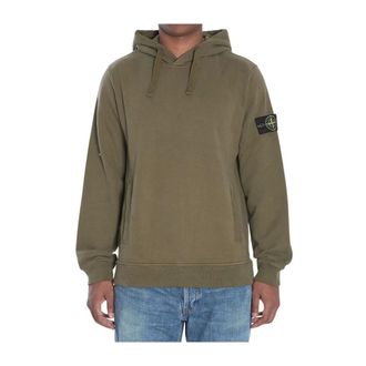 Stone Island Homme, Sweatshirts et sweats &agrave; capuche, Vert, Taille: XL Cotton Sweat &agrave; capuche