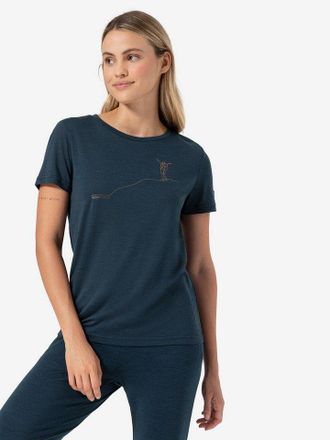 super.natural Print-Shirt Merino T-Shirt W GIPFELGL&Uuml;CK TEE w&auml;rmender Merino-Materialmix