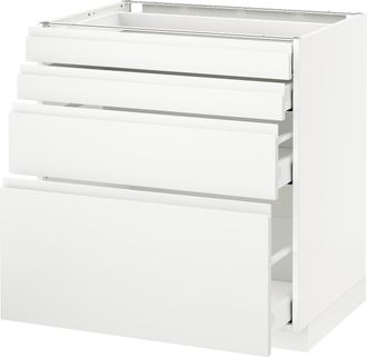 IKEA METOD / MAXIMERA Unterschr., 4 Fronten/4 Schubladen