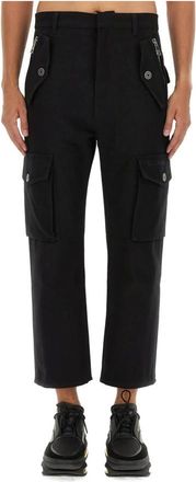 Balmain Homme, Pantalons, Noir, Taille: L Pantalon cargo avec d&eacute;tail de poche zipp&eacute;e