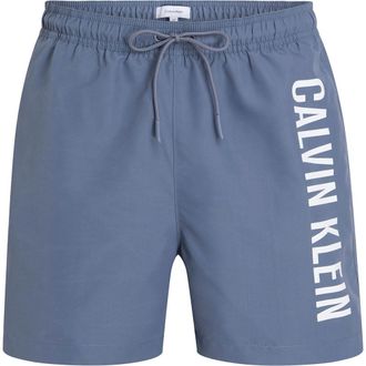 Calvin Klein Herren Badehose Medium Drawstring mit Tunnelzug, Blau (Grisaille), XL