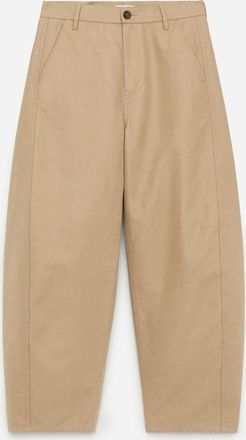Arket Hose Mit Barrel Leg -Beige