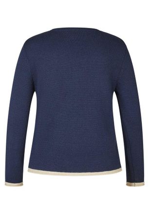 Rabe Strickpullover mit Hunde-Motiv und Fransen