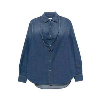 Maison Margiela Lang&auml;rmliges Hemd mit Knopfleiste - - Shirts - Herren - Blau - L